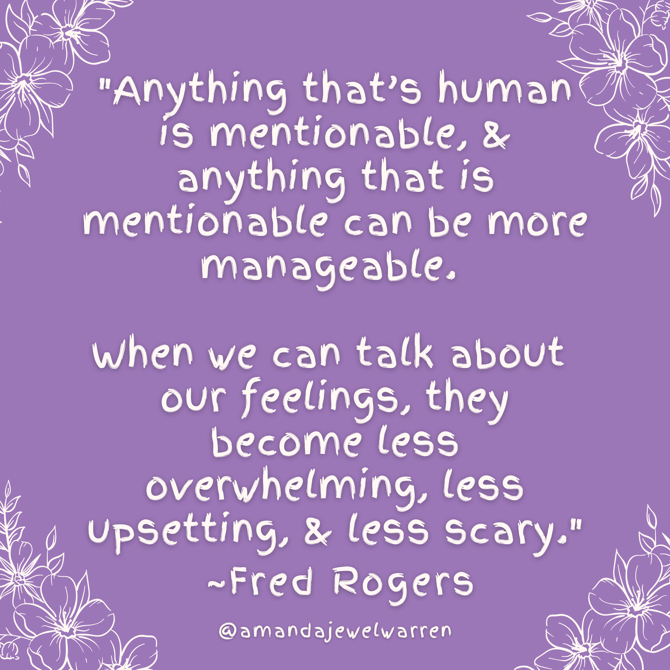 Talk About Mental Health – Amanda Jewel Warren